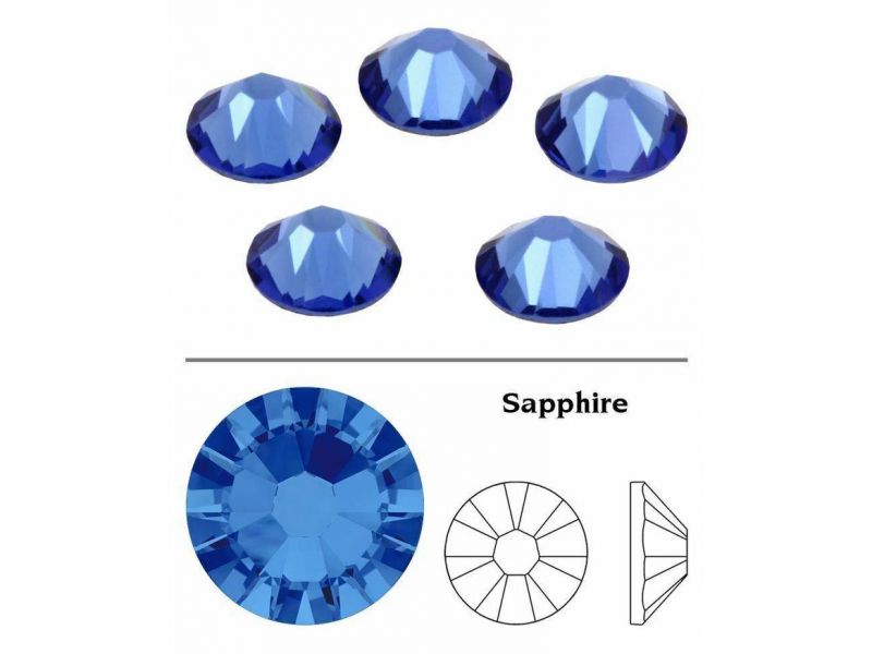 Swarovski Strass, Pierre Plate, Saphir (20 Pièces) - Dal Molin