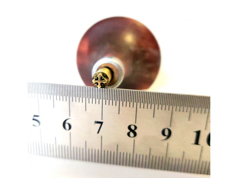 PoinÇon N.22 TrÈfle Croix Diam. 3, 7 Mm Avec Bouton En Bois - Dal Molin