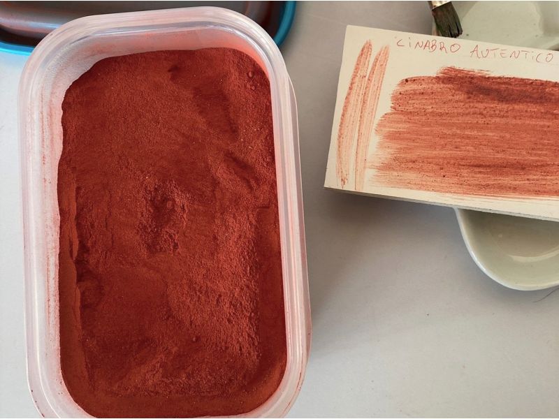 Mineral Cinnabar From Monte Amiata, Pinkish-red Tone, Italian Pigment ...