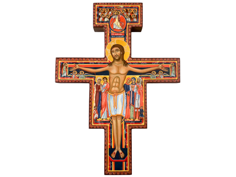 San Damiano Crucifix H 38 Cm Painted - Dal Molin