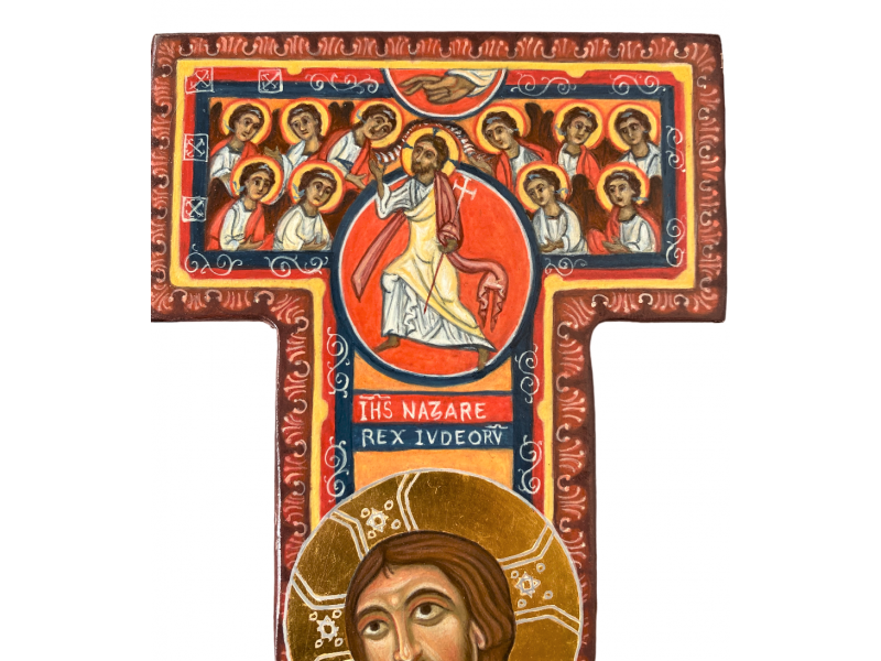 San Damiano Crucifix H 38 Cm Painted - Dal Molin
