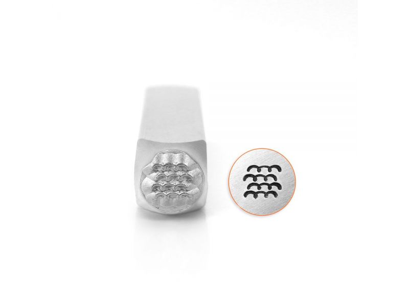 Professional Carbon Steel Punch, Curved Pattern, 6mm - Dal Molin