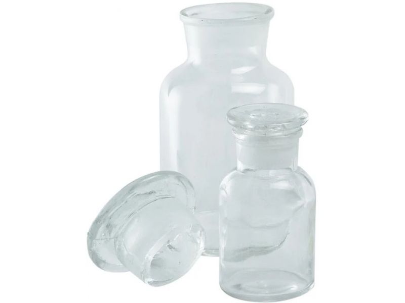 250 Ml Wide Neck Transparent Glass Pharmacy Bottle With Glass Cap - Dal ...